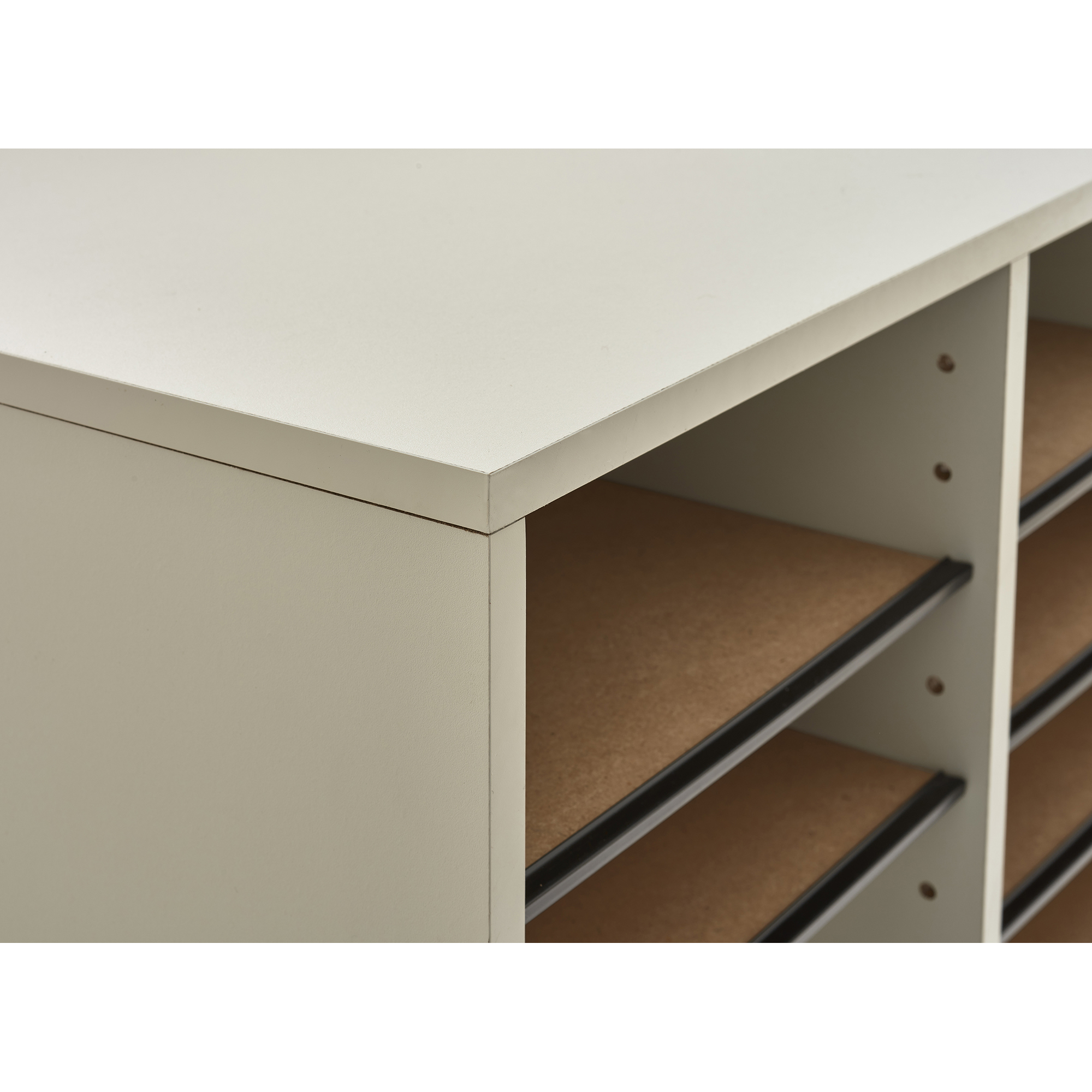 Wood Adjustable Literature Organizer, 16 Compartment | Safco Products