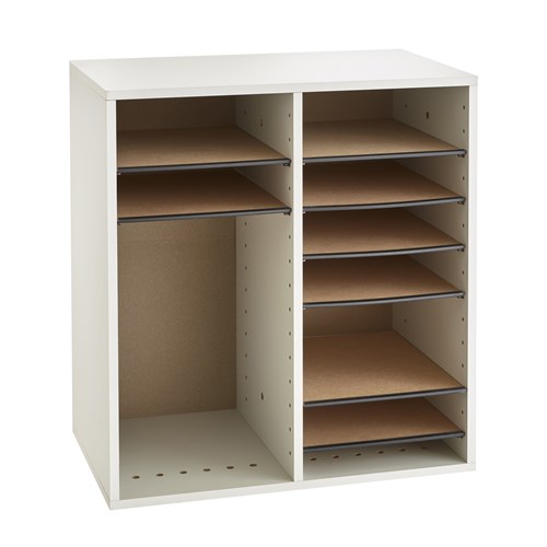 Wood Adjustable Literature Organizer, 16 Compartment | Safco Products